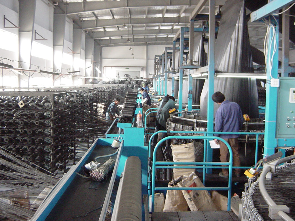 slit-film-woven-on-circular-loom | Geosynthetics Australia